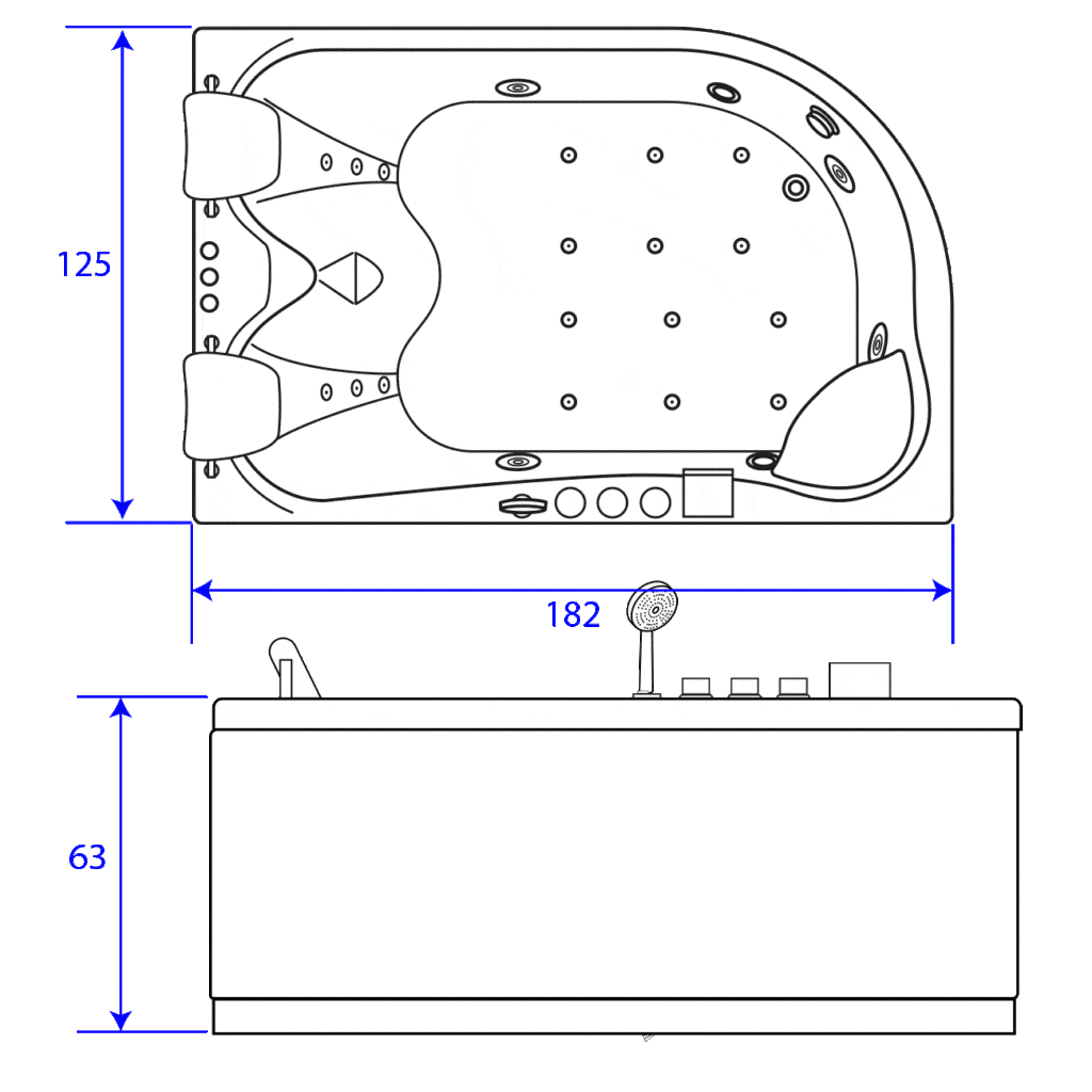 Indoor spa model Breeze - Spa/jacuzzi for two people