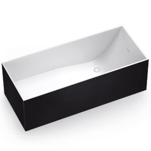 Stone bathtub Badia 170 black- Nordkap Living