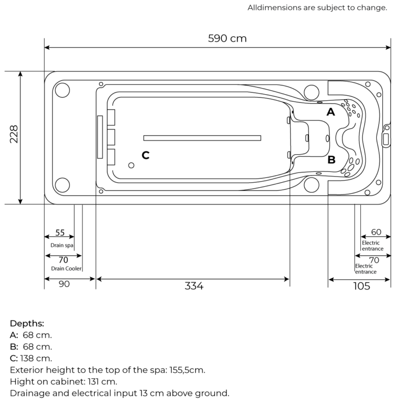 Piscina spa River Flow 1 - extra potente piscina spa