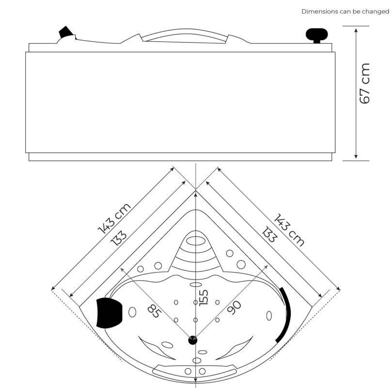 Indoor spa model Breeze - Spa/jacuzzi for two people